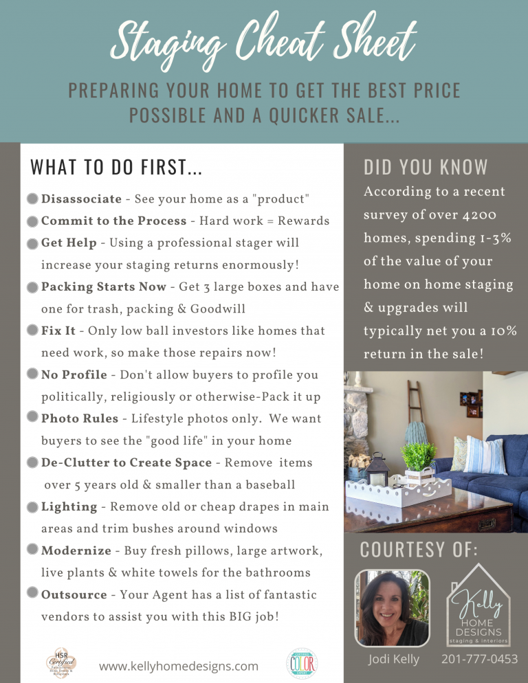Free Home Staging Checklists for Download * Certified Professional Home ...